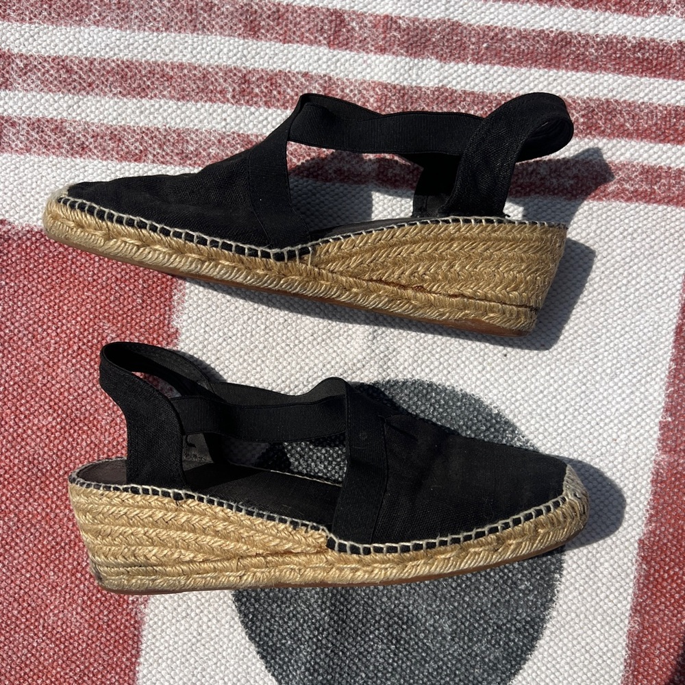 Woven Straw Wedge Heeled Spanish Espadrilles - Gem
